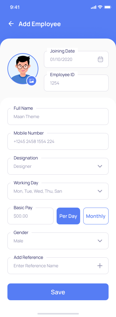 Maan HRM Flutter App UI Kit (Android & iOS) by Acnoo | CodeCanyon
